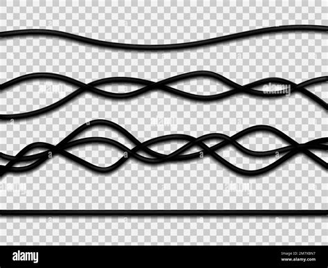 Realistic Electrical Wires Isolated On White Background Vector