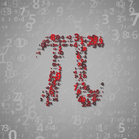 Premium Vector The Mathematical Constant Pi Many Digits Illustration