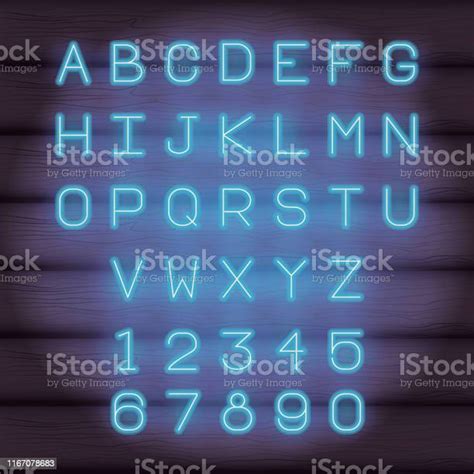 霓虹燈字母字體向量圖形及更多字母表圖片 字母表 打字體 插圖 Istock