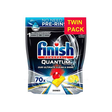 Finish Powerball Quantum Ultimate Plus Lemon Dishwasher Tablets Pack Of Amazon In Health