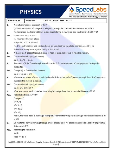 Current Electricity Solved Examples Solved Example Icse D08e4e39 D5e6