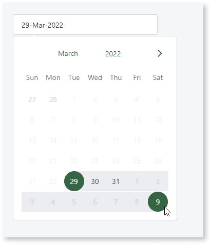 Date Picker Range Odc Documentation