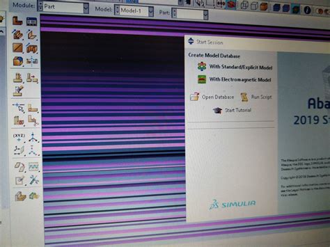 Abaqus Problem Just Installed It And The Viewer Has These Purple