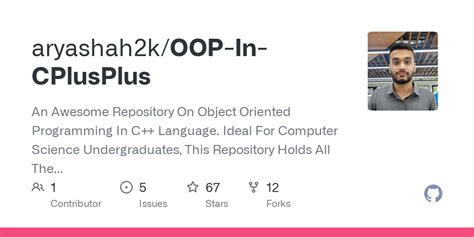 GitHub Aryashah2k OOP In CPlusPlus An Awesome Repository On Object