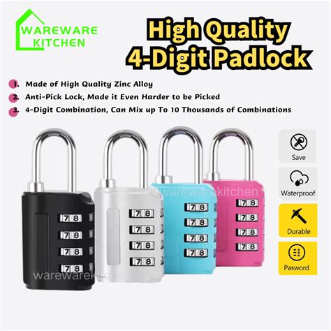 Travel Padlock Zinc Alloy Password Small Portable Luggage Lock Travel Lock Padlock Bag Lock