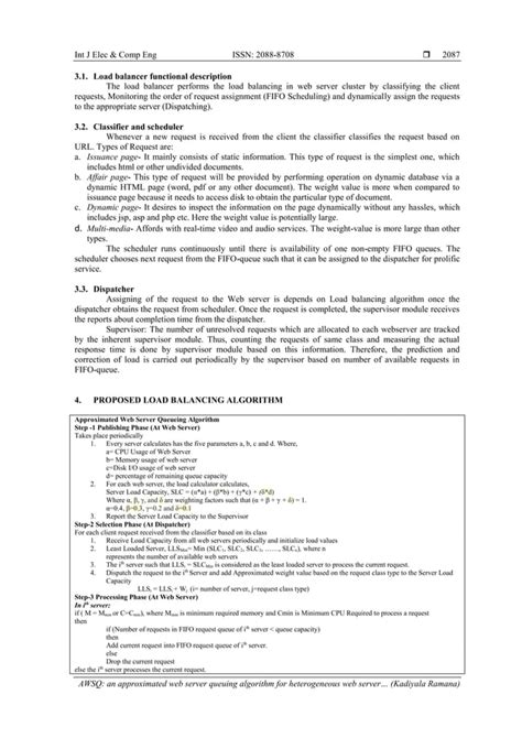 Awsq An Approximated Web Server Queuing Algorithm For Heterogeneous Web Server Cluster Pdf
