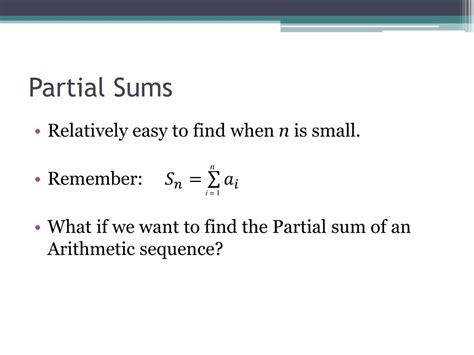 PPT Partial Sums Of Arithmetic Geometric Sequences PowerPoint Presentation ID