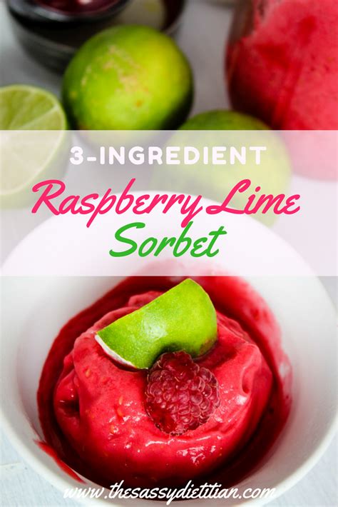 3 Ingredient Raspberry Lime Sorbet Laura Ligos Nutrition