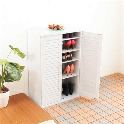 下駄箱 靴箱 シューズボックス 収納 玄関収納 幅60 コンパクト スリム 白 ホワイト ルーバー扉 通気性 可動棚 靴収納 おしゃれ 一人暮らし インテリアル 通販 Yahoo