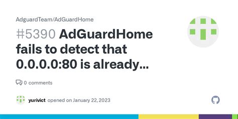 Adguardhome Fails To Detect That 000080 Is Already Occupied · Issue