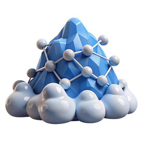 Vibrant Minimalist Cloud Computing Network Data Structure Connectivity