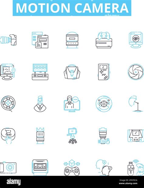 Motion Camera Vector Line Icons Set Camera Motion Capture Filming
