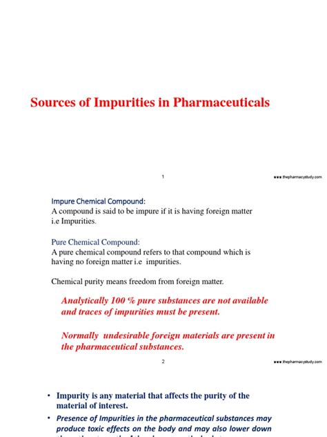 Sources Of Impurities Pdf Chemical Substances Chemical Reactions