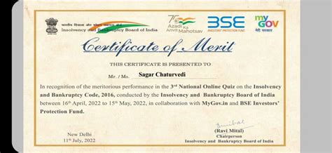 sagar chaturvedi on linkedin companysecretary icsi cs ibc2016 ibbi bse law achievement