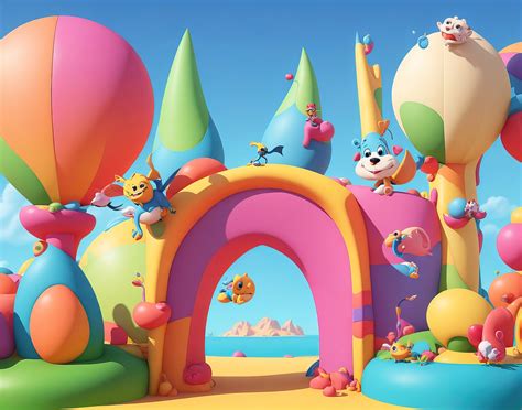 Download Ai Generated Castle Balloons Royalty Free Stock