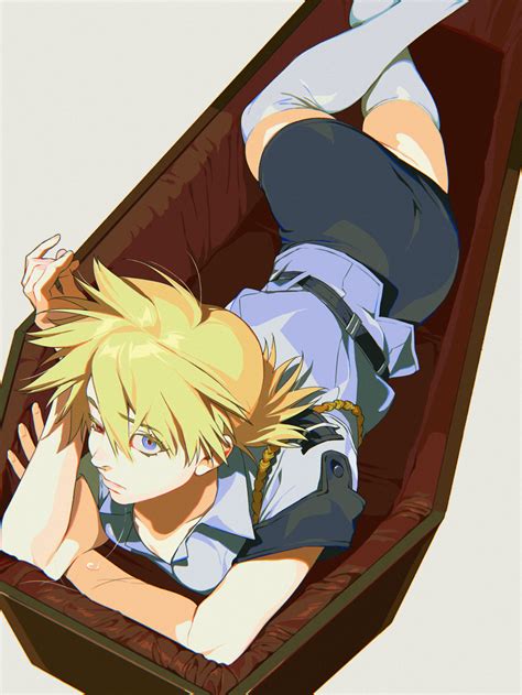 Safebooru 1girl Absurdres Blonde Hair Blue Eyes Coffin Hellsing