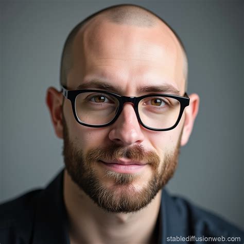 Adult Male With Bald Head And Short Beard Stable Diffusion Online