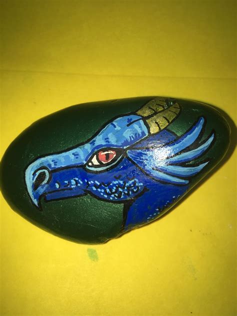 Pin By Debra Offutt On Puff The Magic Dragon Rock Art Painted Rocks Stone Painting