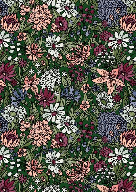 Цветочный коктейль Паттерн Surface Pattern Design Embroidery Patterns Vintage Wallpaper