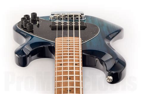 Music Man Usa Stingray 5 Piezo Nb Pdn Neptune Blue Roasted Neck