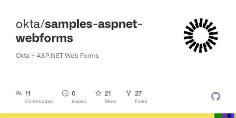 GitHub Okta Samples Aspnet Webforms Okta ASP NET Web Forms