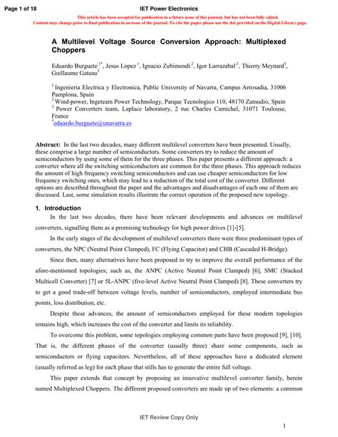 Pdf A Multilevel Voltage Source Conversion Approach Multiplexed Choppers