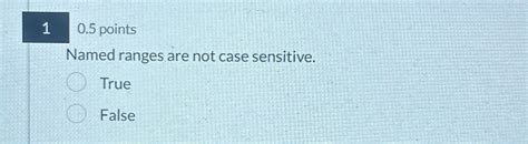 Solved Pointsnamed Ranges Are Not Case Chegg