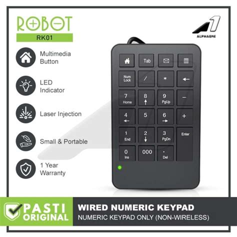 jual robot keyboard numpad numeric keypad wired rk01 usb angka numerik