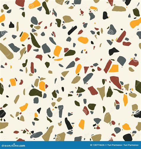 Terrazzo Seamless Pattern Surface Texture Of Decorative Granite Tiles