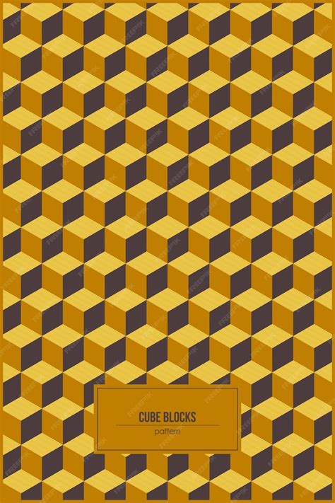 Premium Vector Stack Of Cube Blocks Pattern With Brown Color
