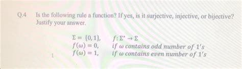 solved 1 4 is the following rule a function if yes is it