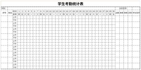 最新学生考勤统计表官方电脑版51下载