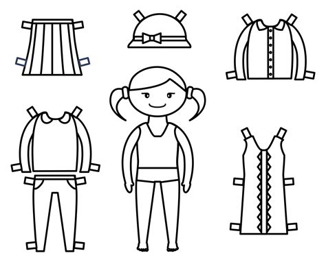Black And White Printable Paper Dolls