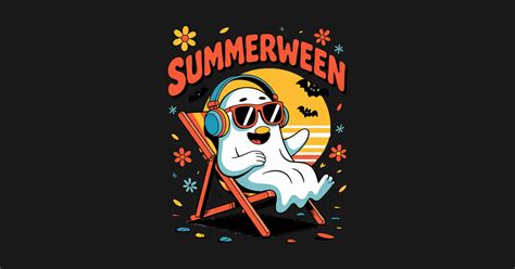 Summerween Cute Spooky Summer Ghost Halloween Lover Summerween Cute Spooky Summer Ghost T