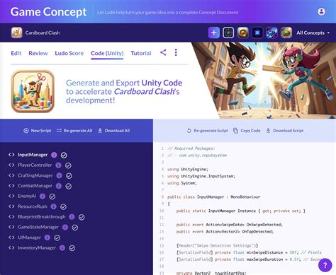 Turn Game Concepts Into Code With Ludoais Unity Code Generator Ludoai