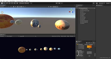 Unity入门——模拟太阳系行星实验太阳系仿真 Csdn博客