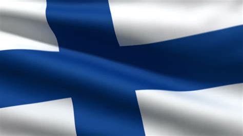 Finnish Flag 3d Animation Perfect Seamless Loop Stock Footage Video