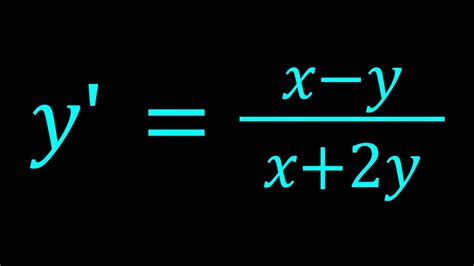 Solving Y X Y X Y A Differential Equation Youtube