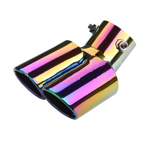 64mm Universele Dubbele Pass Uitlaatpijp Tip Uitla Vicedeal