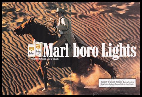 Marlboro Lights Cigarettes 1990s Print Advertisement 2 Pages 1991 Sa