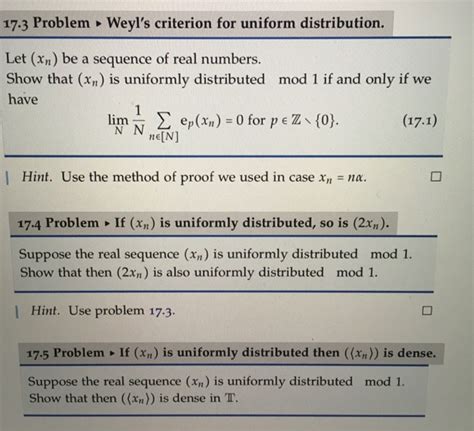 solved but suppose that xn is ud uniformly distributed