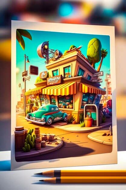 Premium AI Image Card With Picture Of Car Parked In Front Of Building