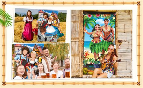 Tudomro 6 X 4 Ft Hawaiian Photo Props Banner Tropical Luau
