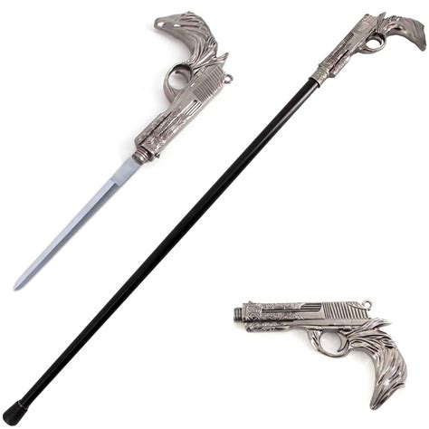 Peacemaker Gun Handle Sword Cane With 12 Hidden Blade 2l1 S