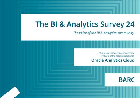 report barc bi and analytics survey 2024 oracle analytics