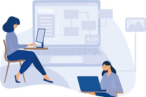Software And Frontend Development Concept Html5 Website Development