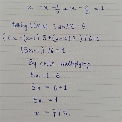 Solve X X 1 2 1 X 2 3 Brainly In