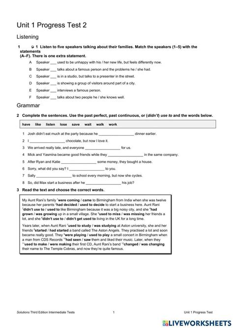 Solutions 3rd E Free Interactive Worksheets 5369430