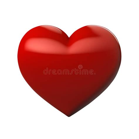 Red Heart Isolated On White Background Stock Illustration