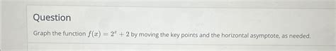 Solved QuestionGraph The Function F X X By Moving The Chegg Com